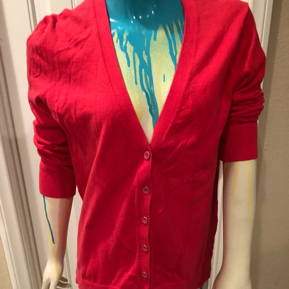 GAP | Sweaters | Bright Red Cardigan | Poshmark